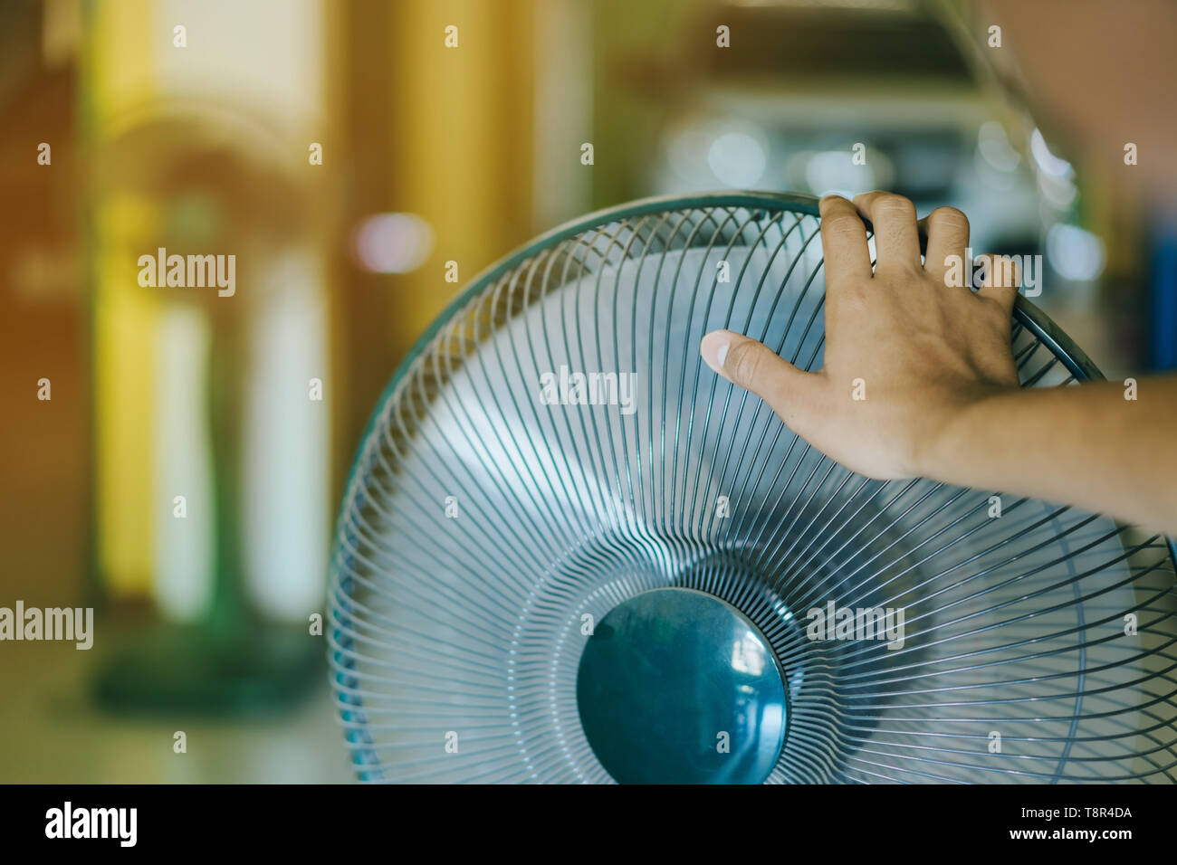 Old man cooling fan hi-res stock photography and images - Alamy