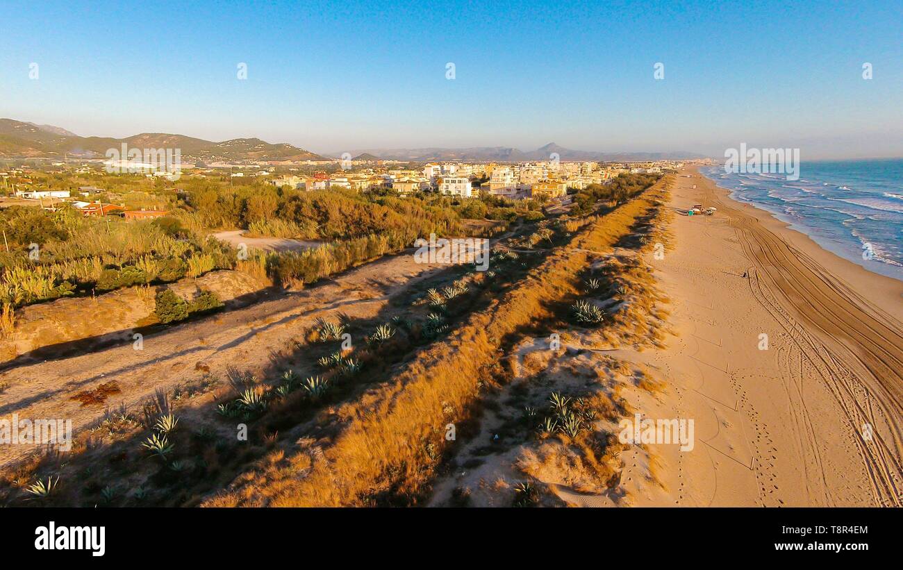 Spain, Valencian Community, Oliva Beach (aerial view Stock Photo - Alamy
