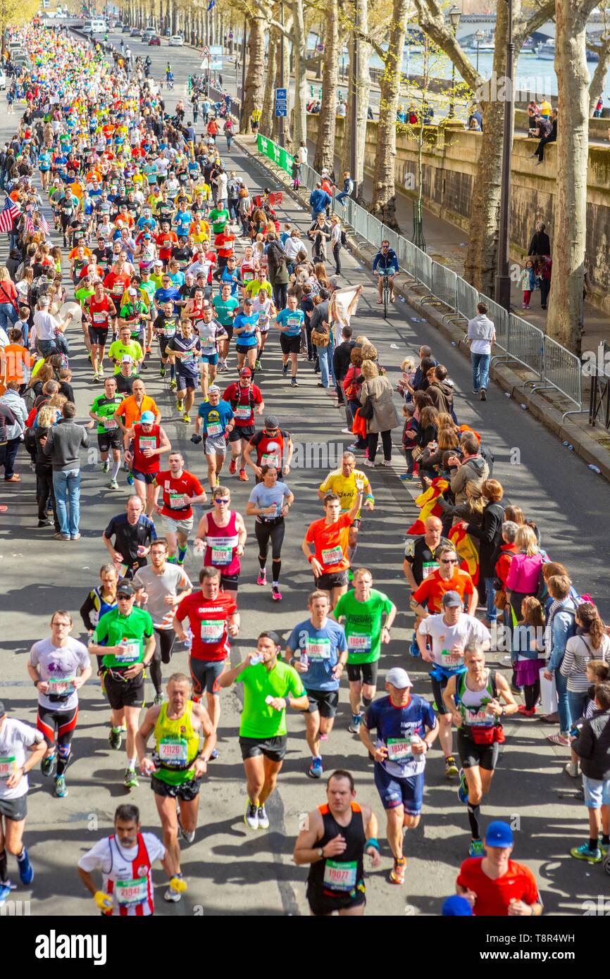 France, Paris, the Marathon Stock Photo - Alamy