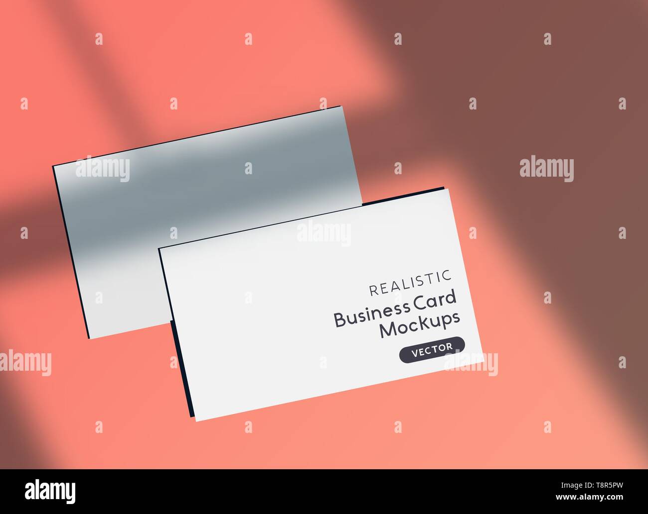 Realistic business card layout mockup template for branding and ...