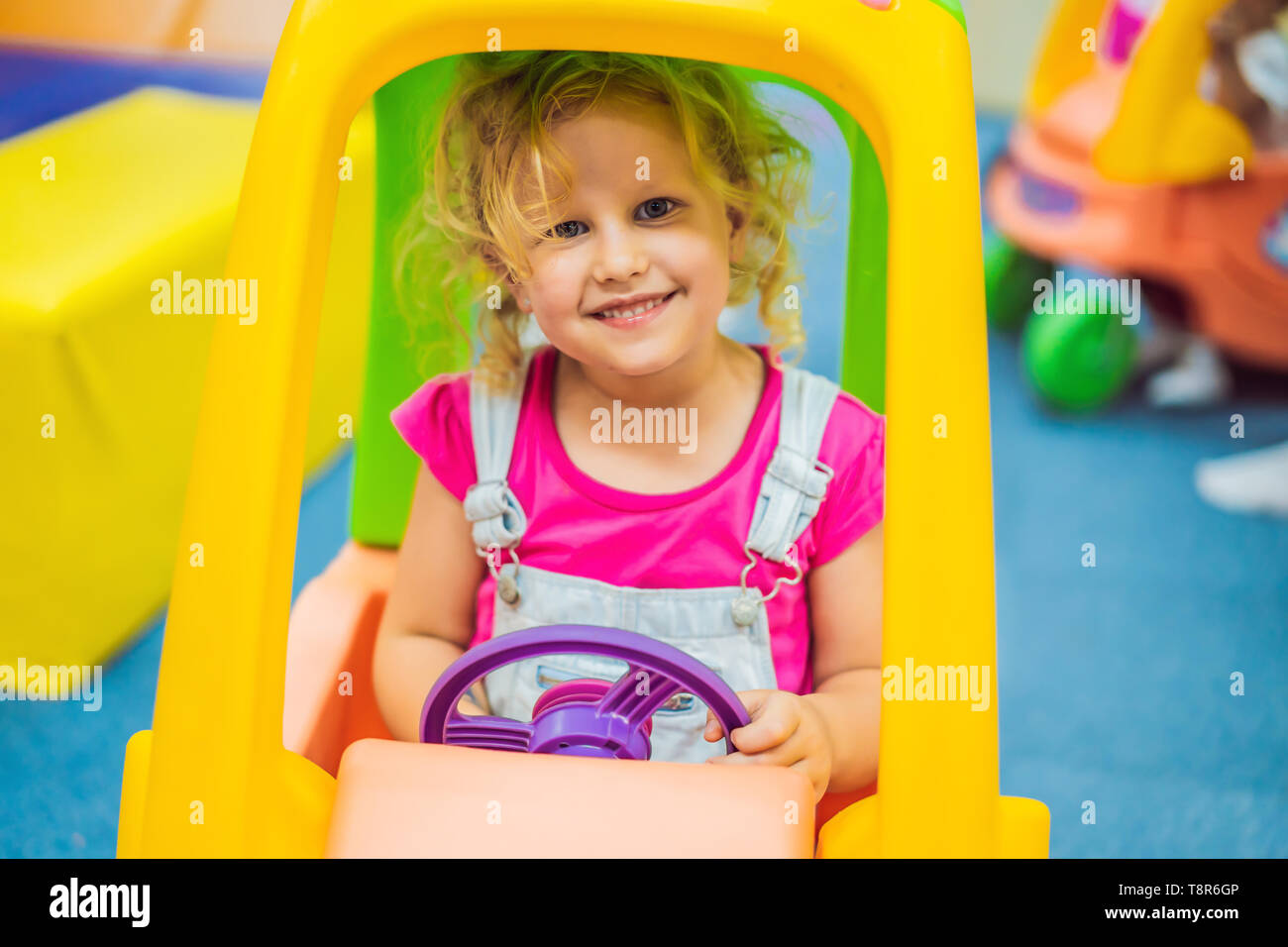 Child driving car alone hi-res stock photography and images - Alamy