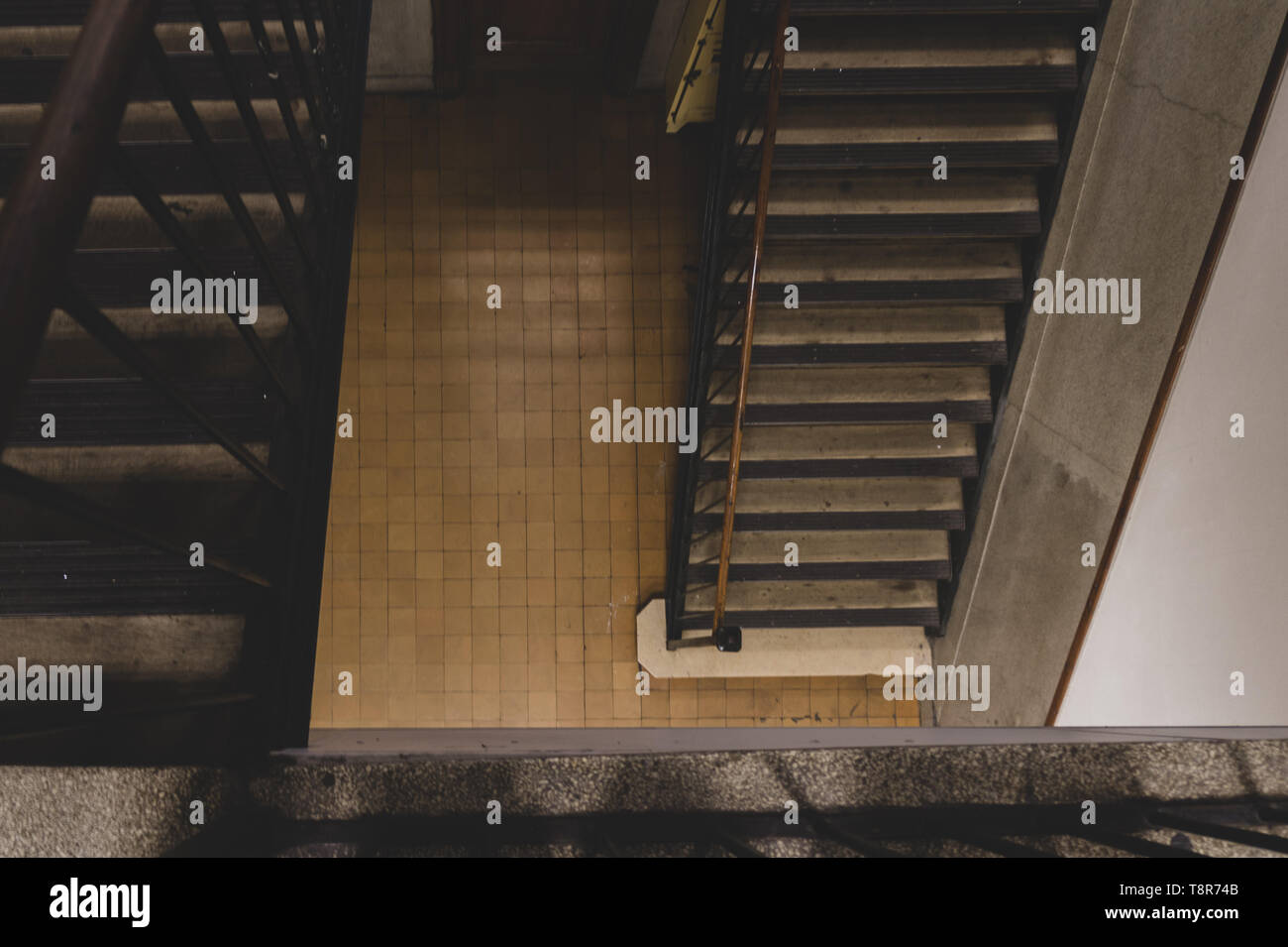 Symmetry stairs on the center Stock Photo - Alamy