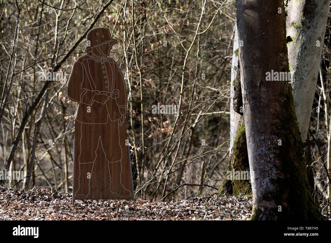 France, Haut Rhin, Zillisheim, forest, site of the great cannon, German ...