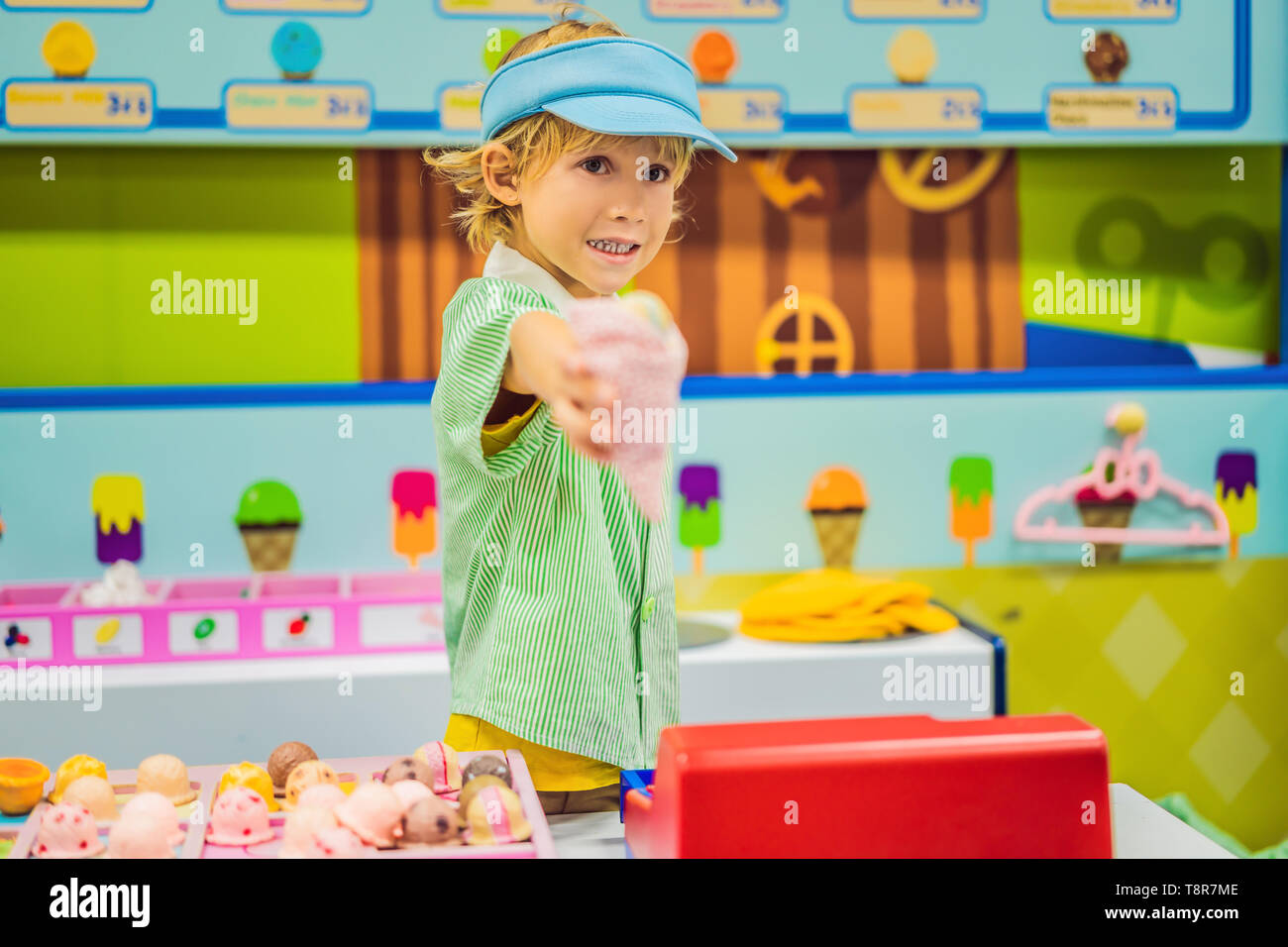 Boy selling ice cream hi-res stock photography and images - Alamy