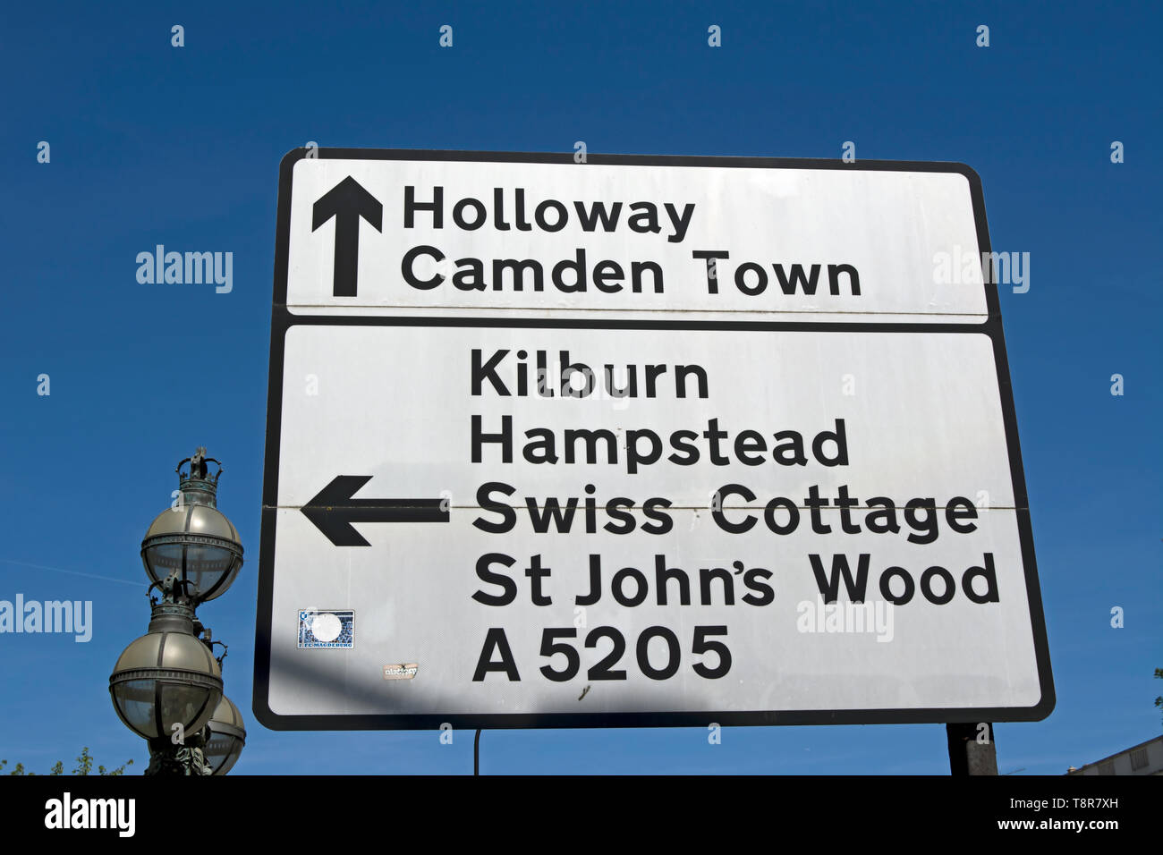 Road signs london england directions hi-res stock photography and ...