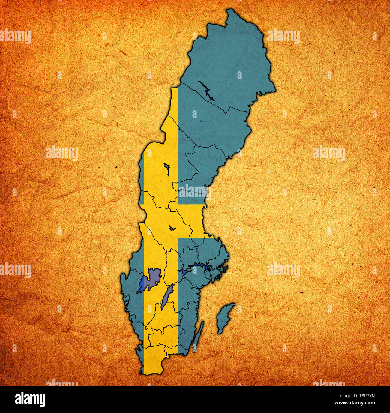 swedish counties on map of administrative divisions of Sweden with ...