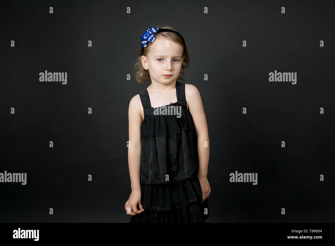 Emotional child with tears - a young girl crying, fine art portrait ...