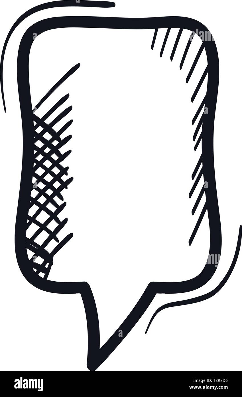 speech bubble message drawing vector illustration design Stock Vector ...