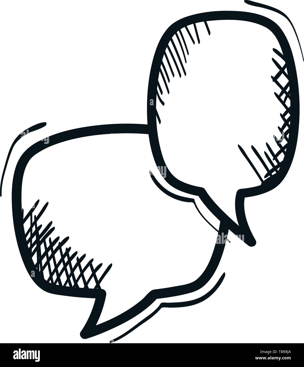 speech bubbles messages drawing vector illustration design Stock Vector ...