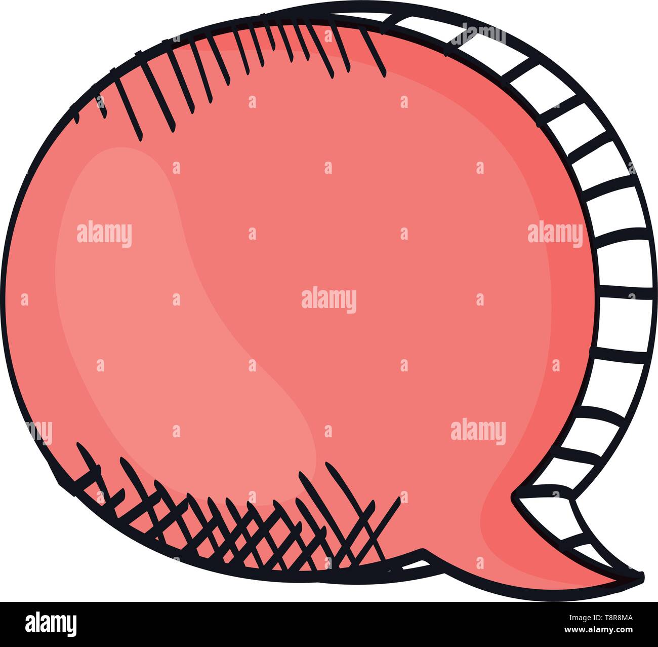 speech bubble message with relief drawing vector illustration design ...