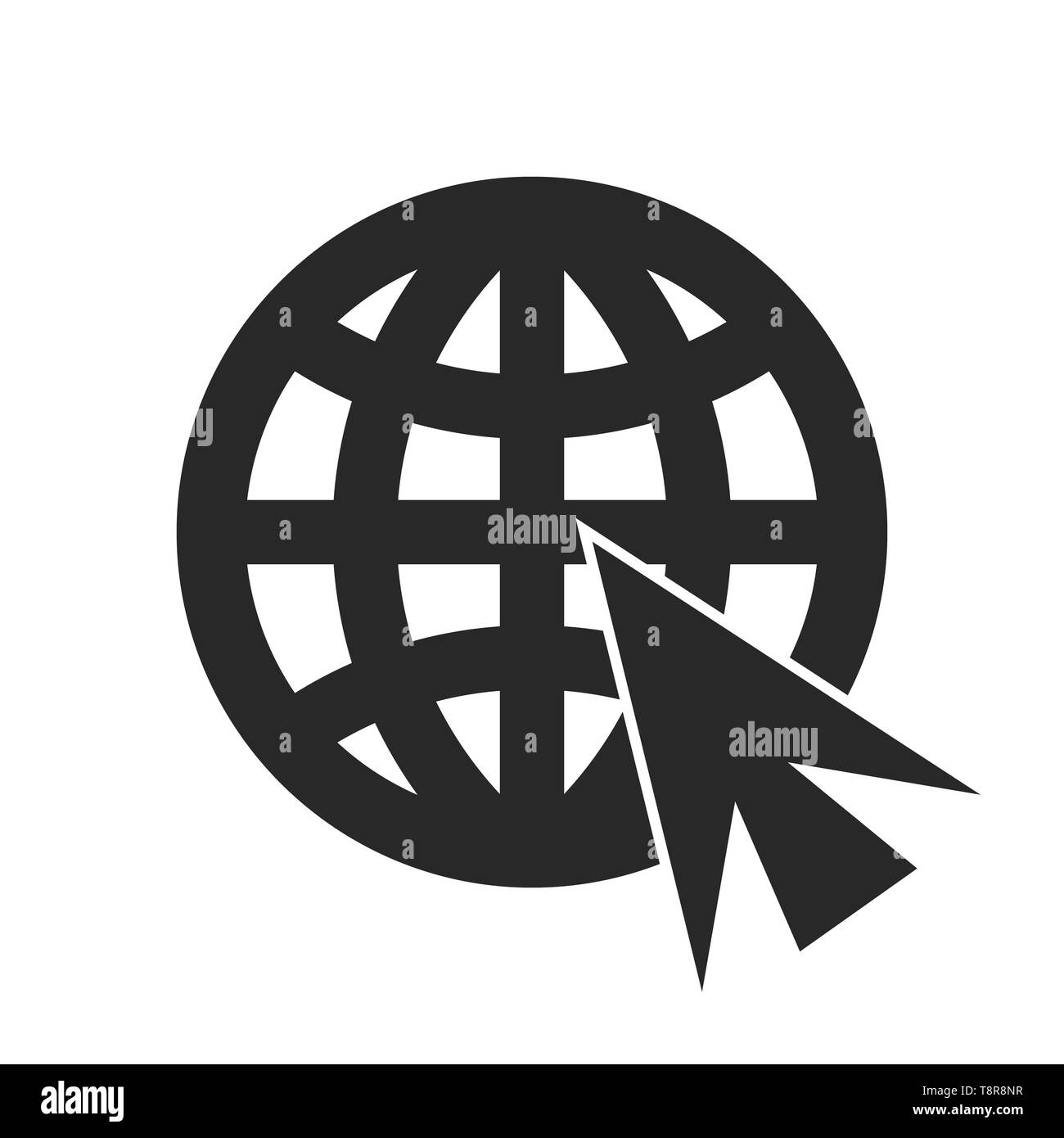 Go to web Icon in trendy flat style isolated on grey background ...