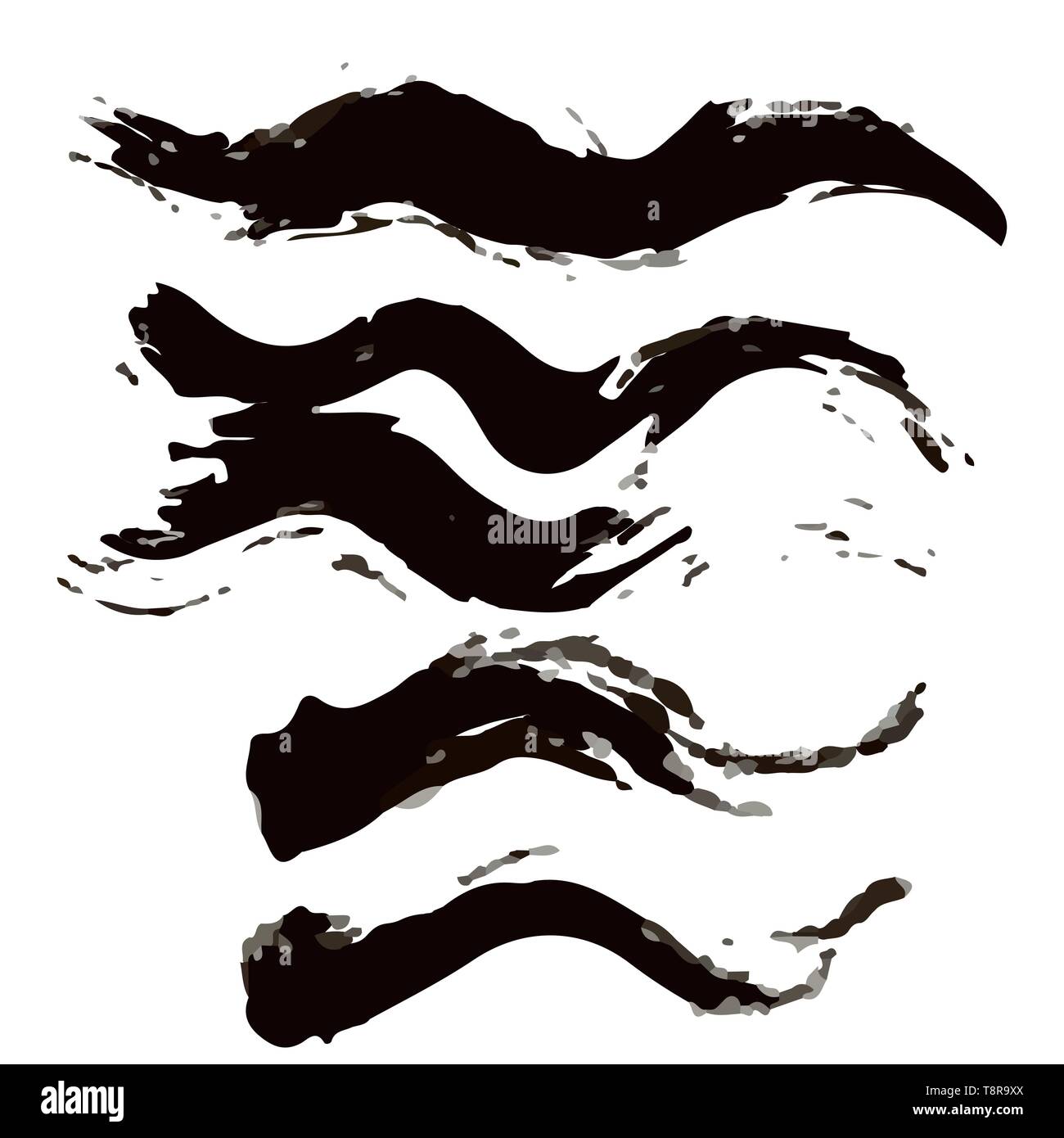 Brush strokes hand drawn vector illustration Stock Vector Image & Art ...