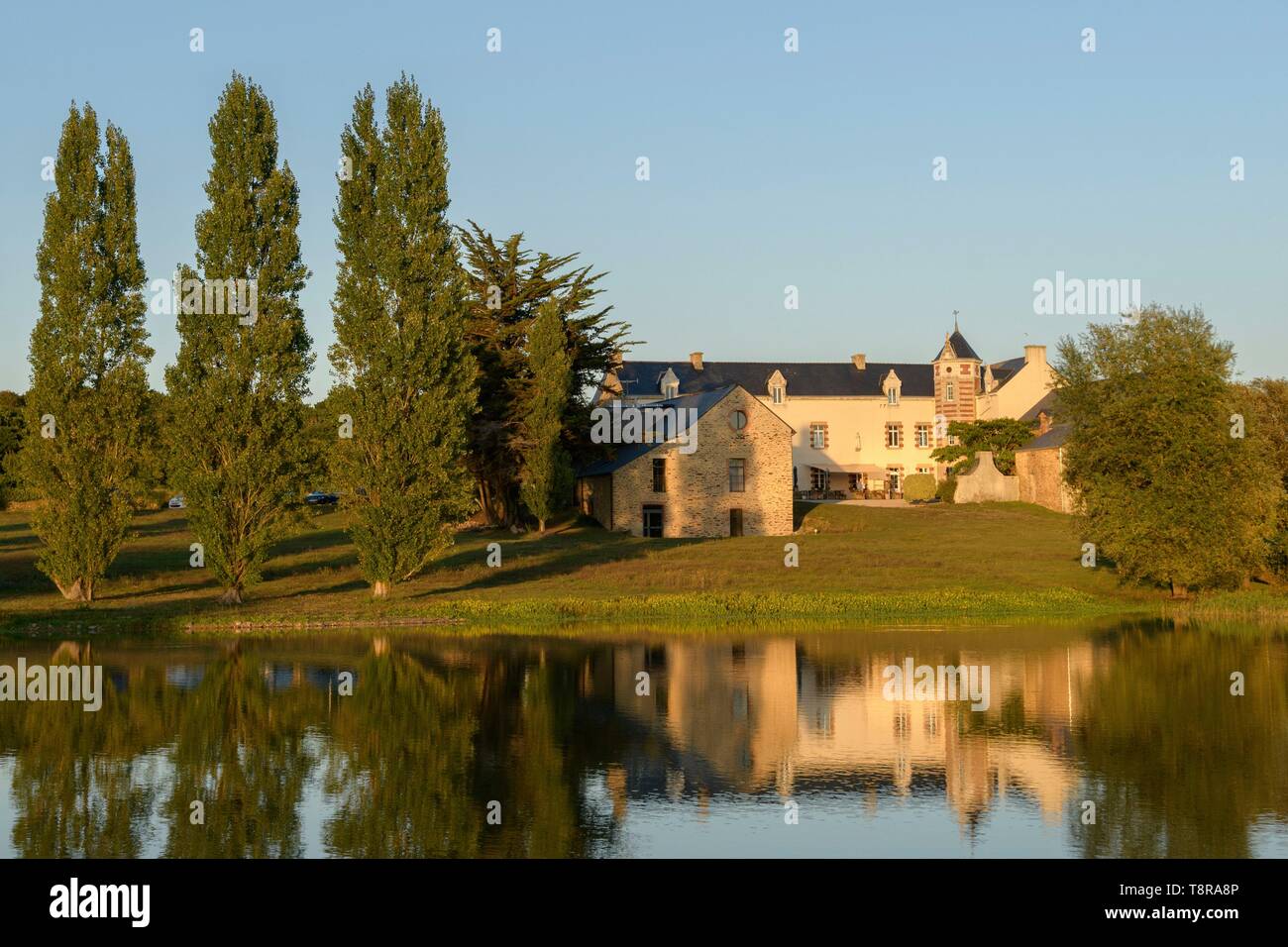 France, Morbihan, Sarzeau, the hotel the manor of Kerbot Stock Photo ...