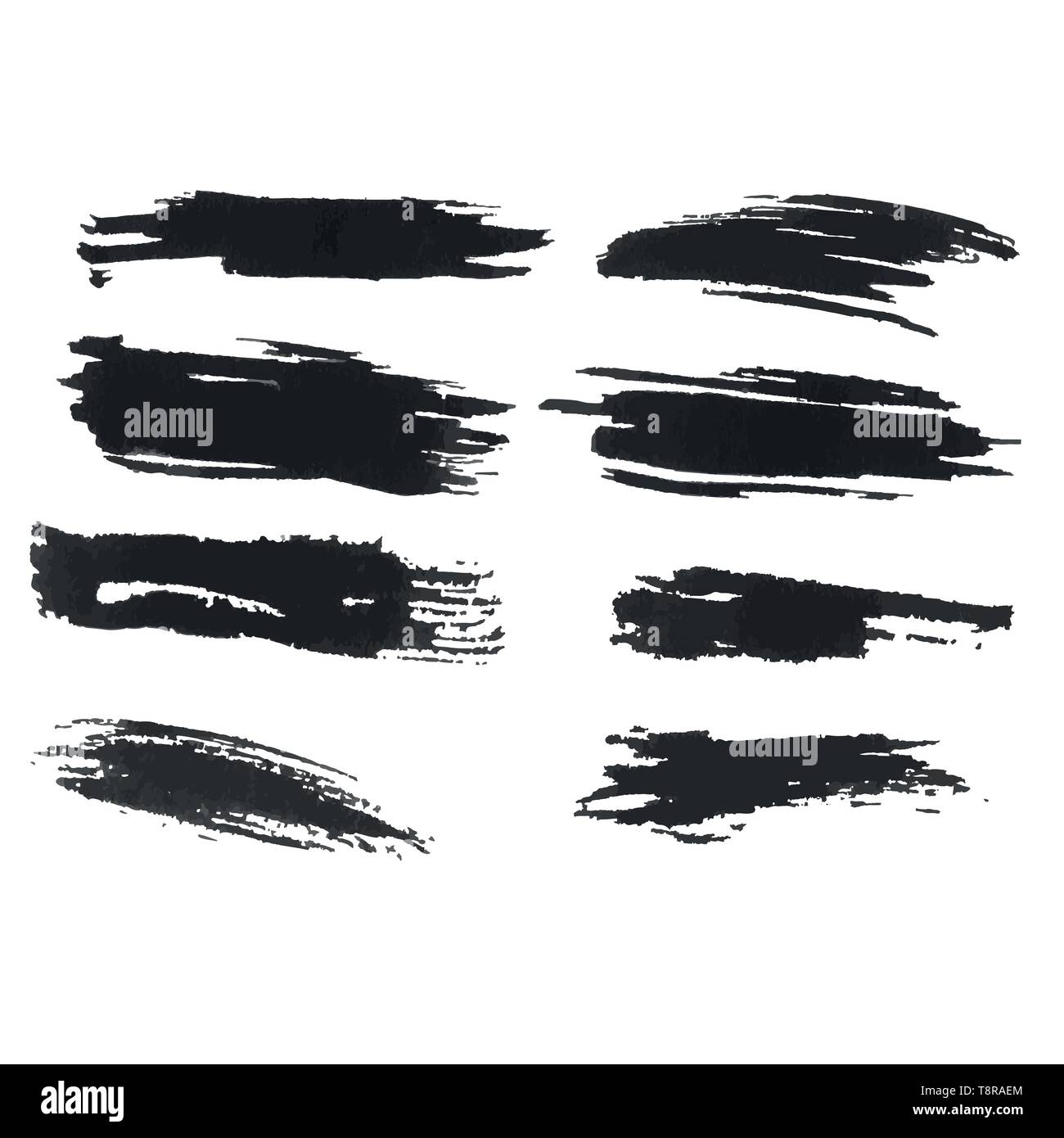 Brush strokes hand drawn vector illustration Stock Vector Image & Art ...