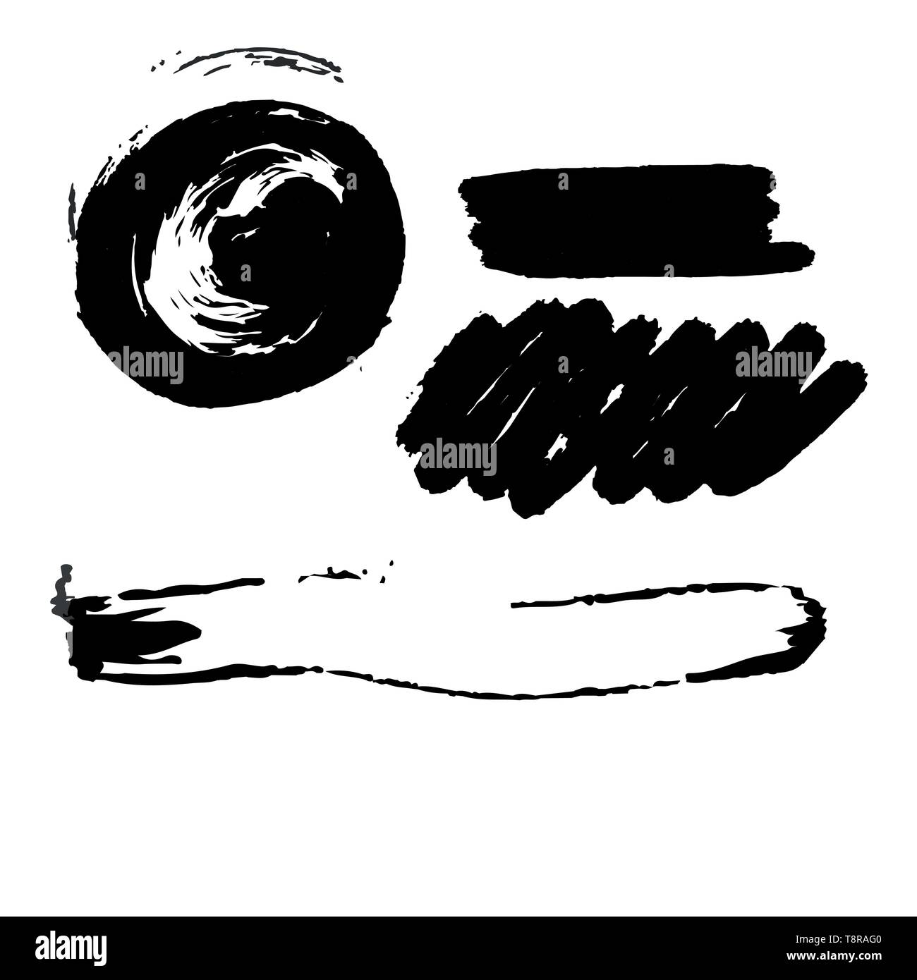 Brush strokes hand drawn vector illustration Stock Vector Image & Art ...