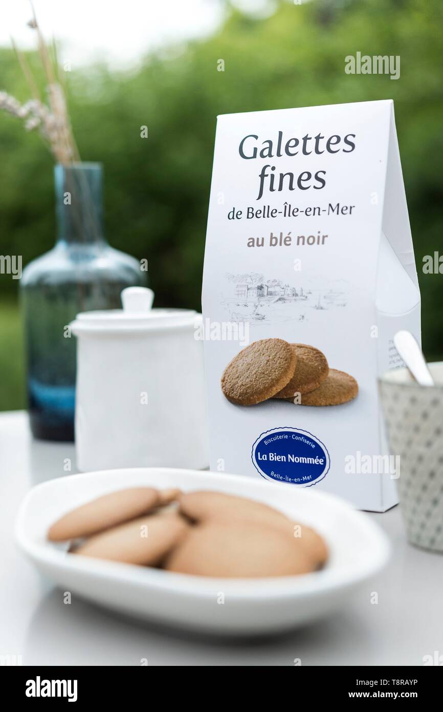 France, Morbihan, Belle-Ile island, le Palais, the products of the Bien ...