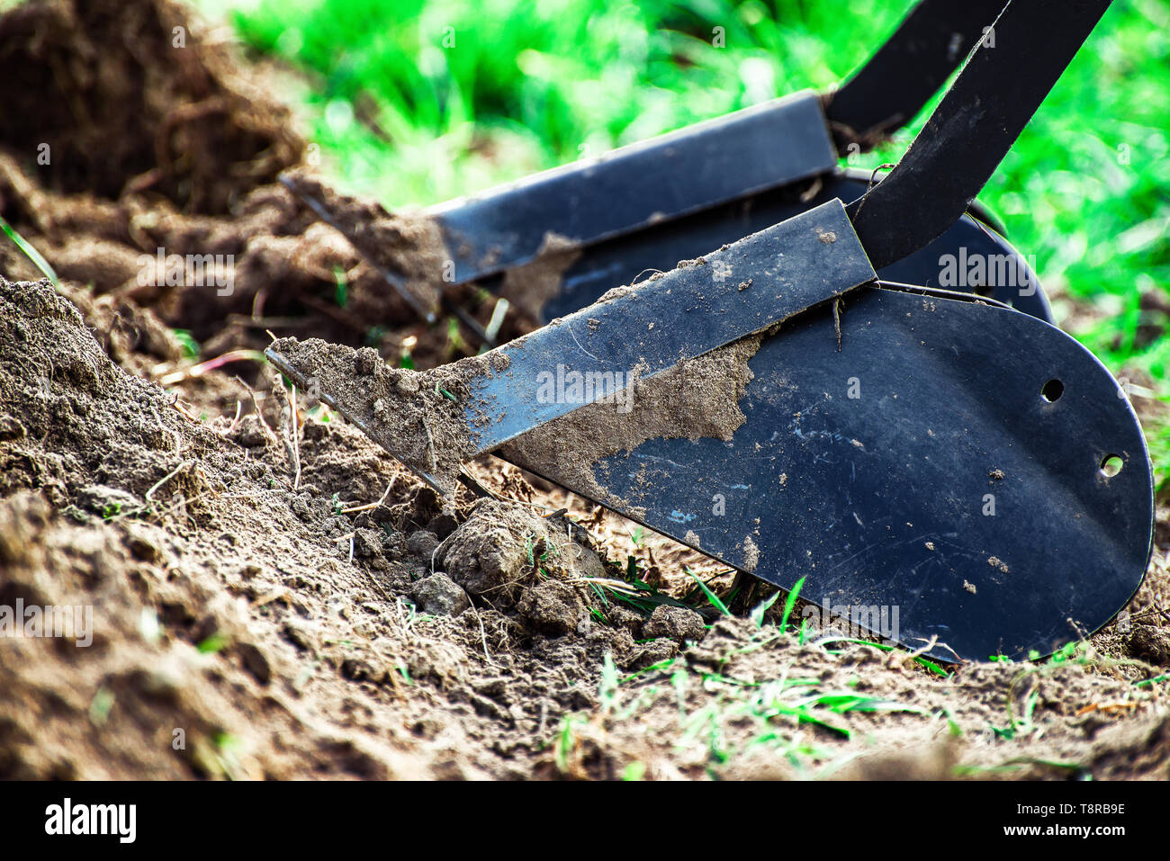 plow and dug up soil Stock Photo - Alamy