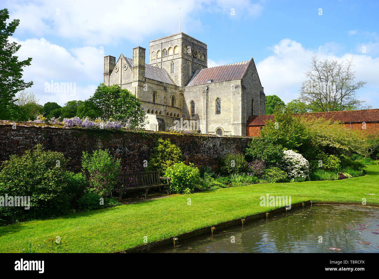 The Church at the Hospital of St Cross viewed from the gardens Stock ...