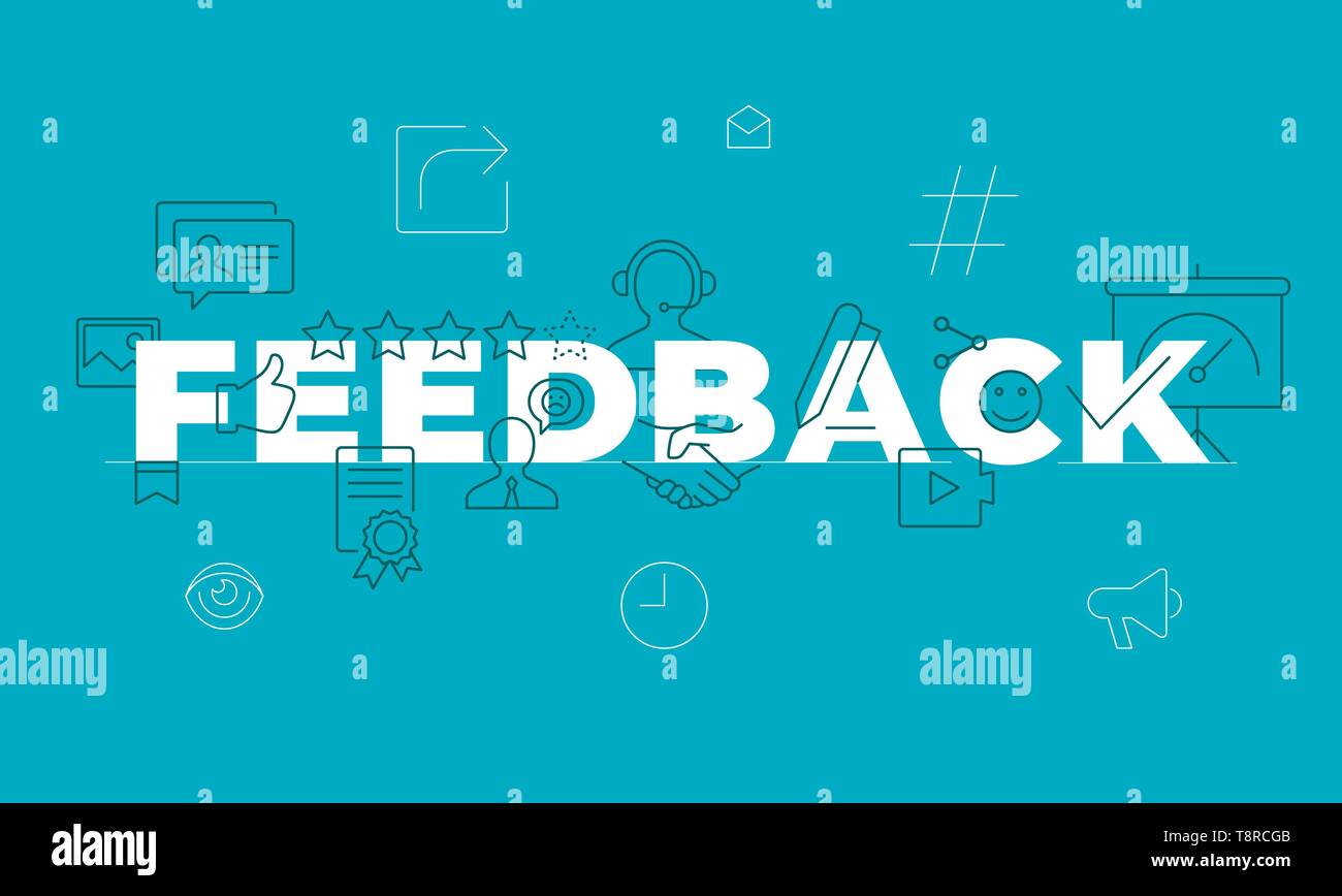 Feedback word concept. Employee engagement. Customer satisfaction ...