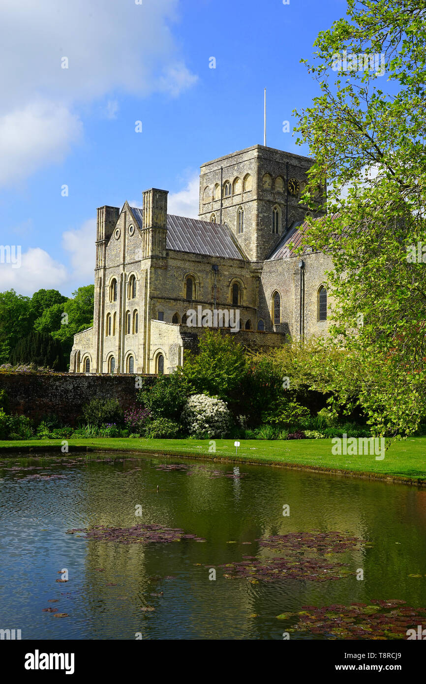 The Church at the Hospital of St Cross viewed from the gardens Stock ...