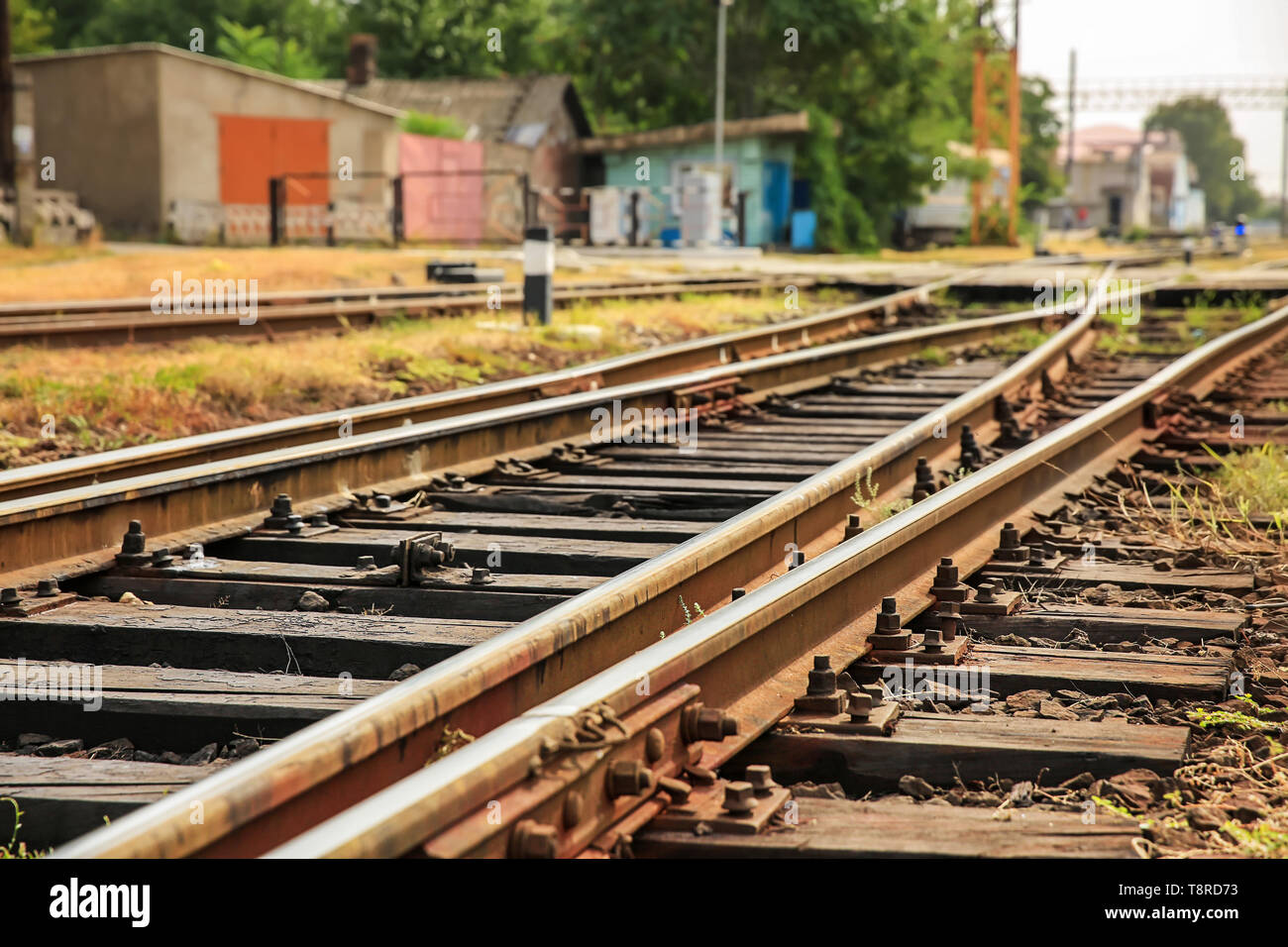 Old railway tracks Stock Photo - Alamy