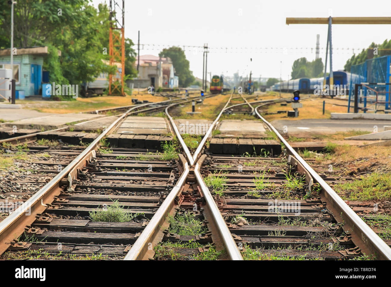 Old railway tracks Stock Photo - Alamy