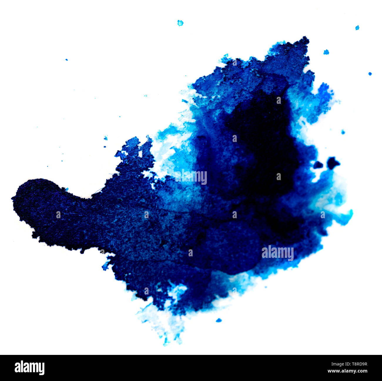 Ink Droplet Close-up Isolated on White Background Stock Photo - Alamy