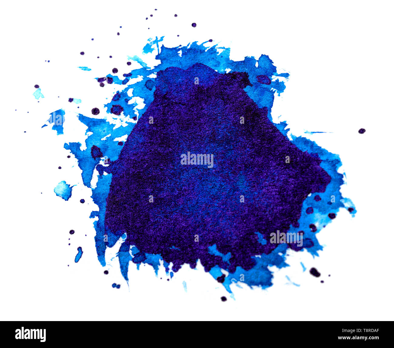 Black ink drop on white paper Cut Out Stock Images & Pictures - Alamy