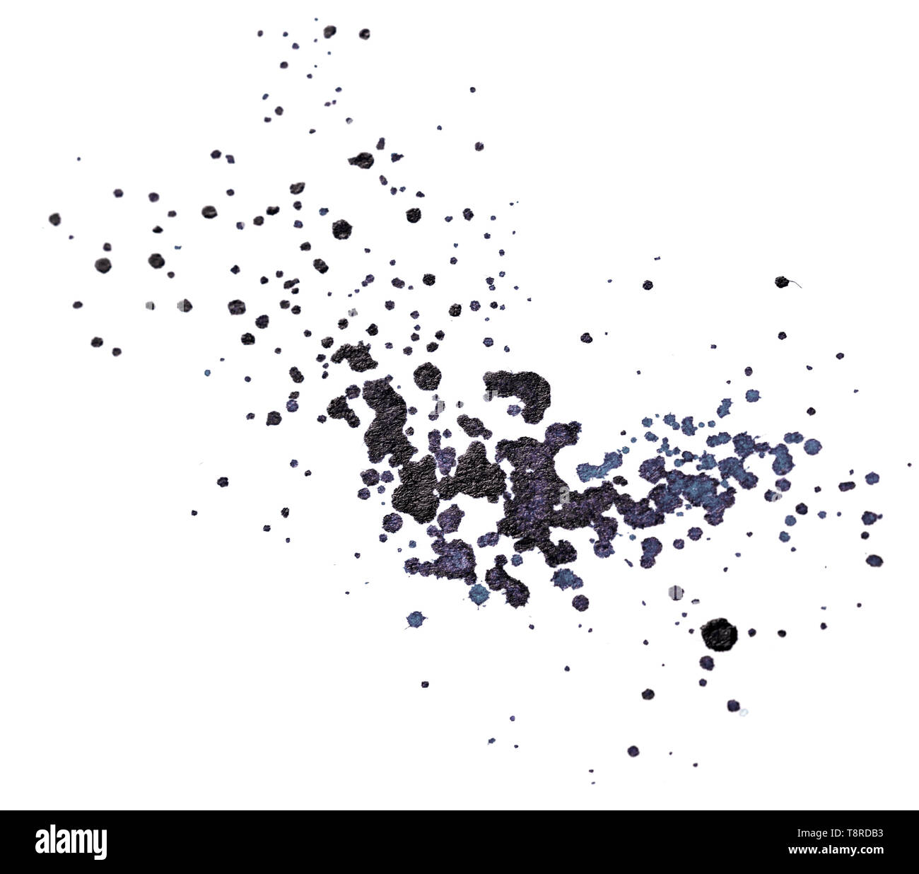 Ink Droplet Close-up Isolated on White Background Stock Photo - Alamy