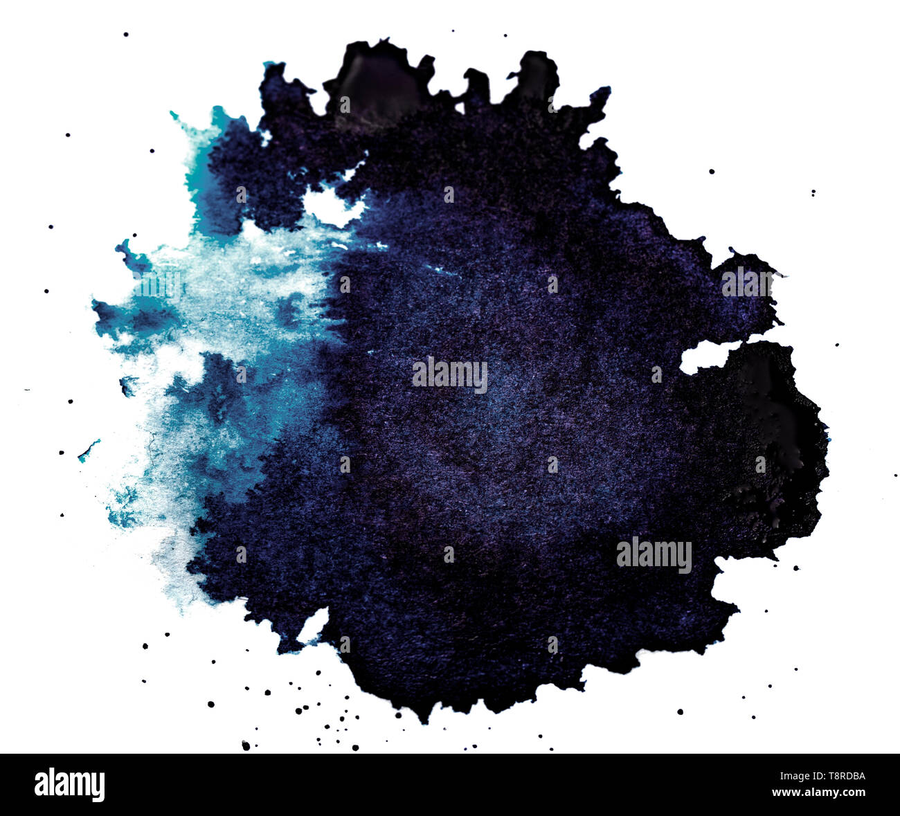 Ink Droplet Close-up Isolated on White Background Stock Photo - Alamy