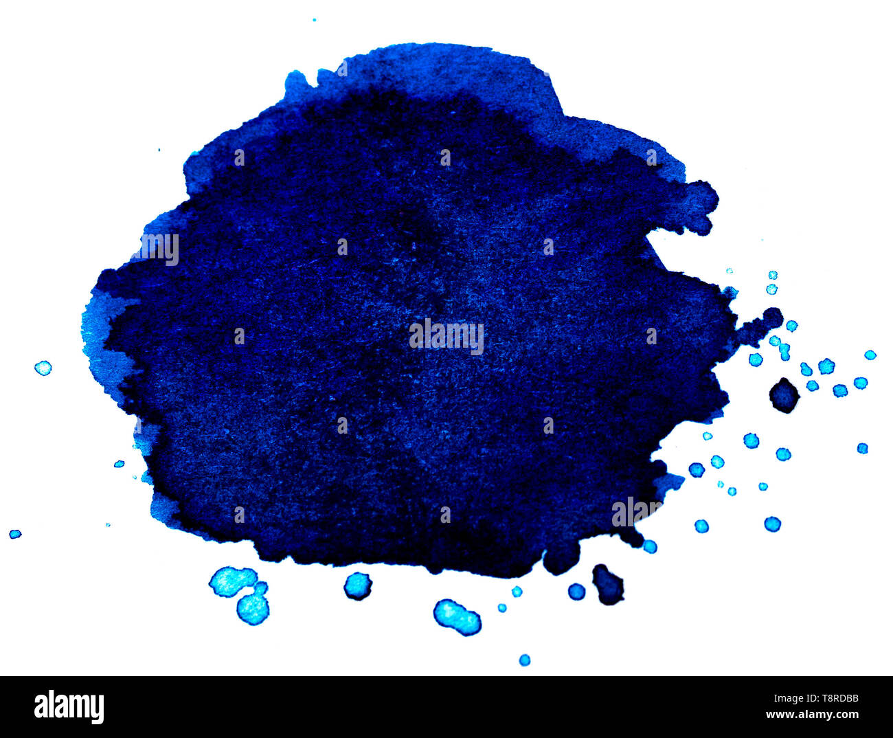 Ink Droplet Close-up Isolated on White Background Stock Photo - Alamy
