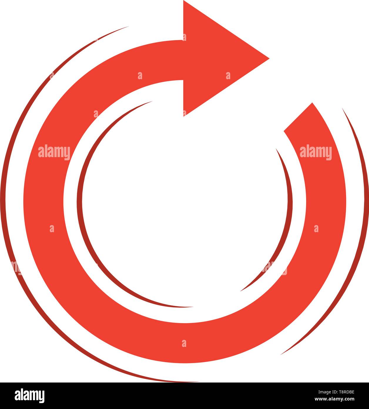 round arrow icon cartoon isolated vector illustration graphic design ...