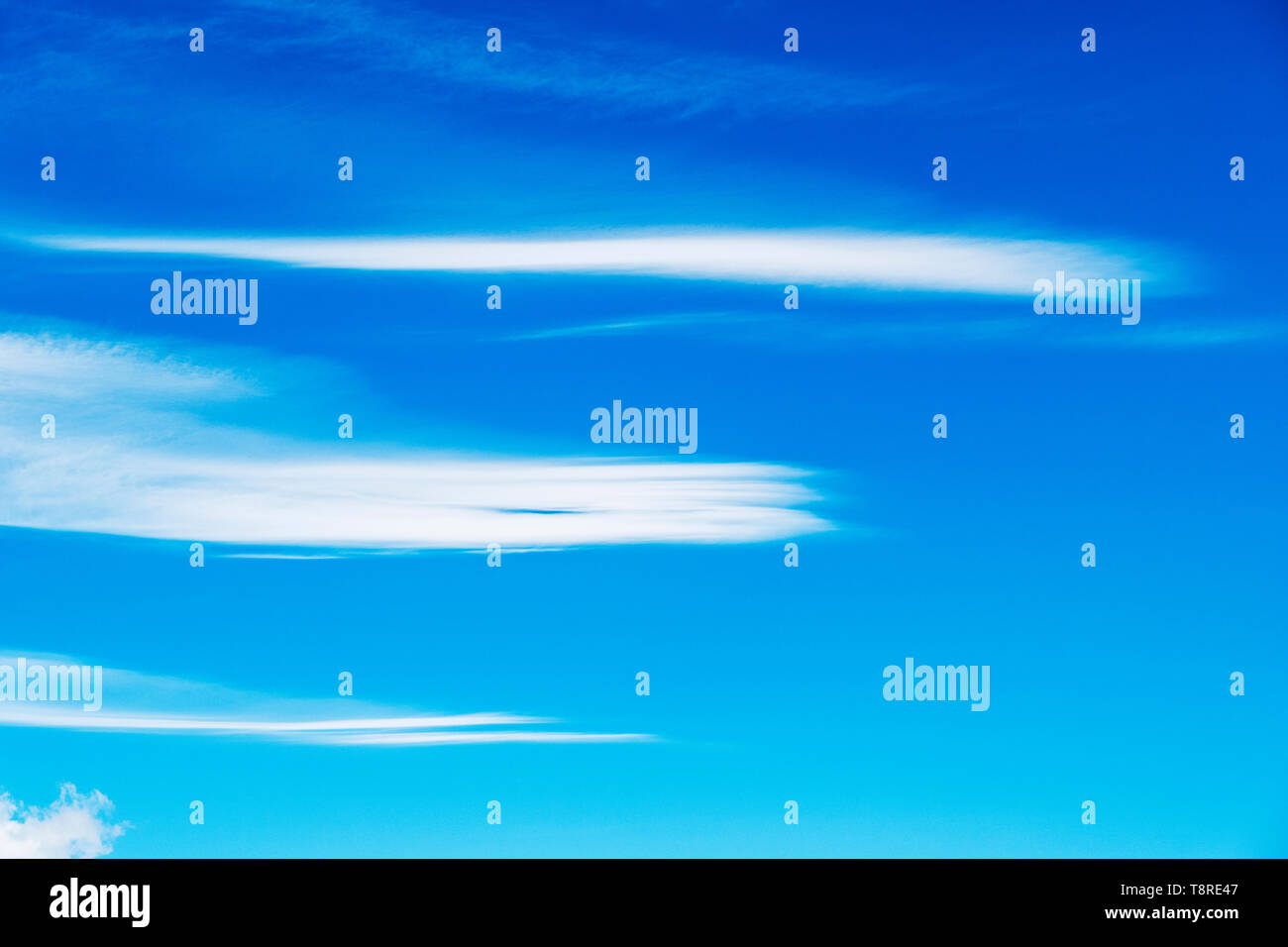 Beautiful blue sky with cirrus clouds; central Colorado; USA Stock ...