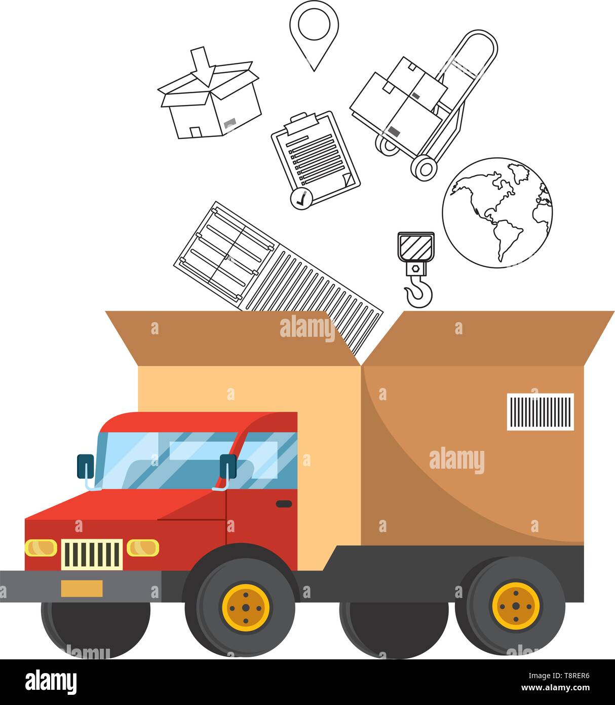 Truck Vector Back
