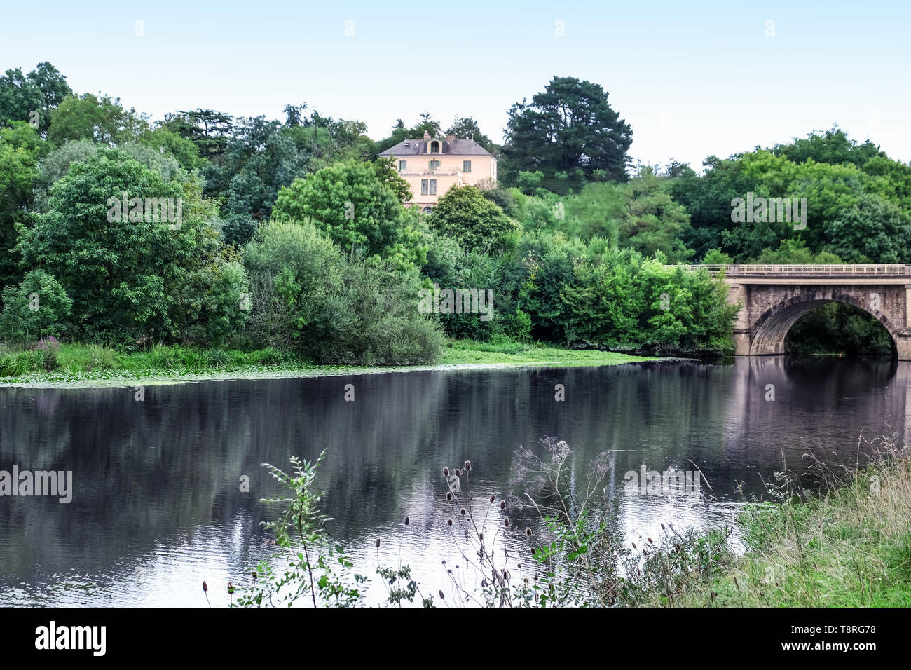 Beautiful view of calm river in countryside Stock Photo - Alamy