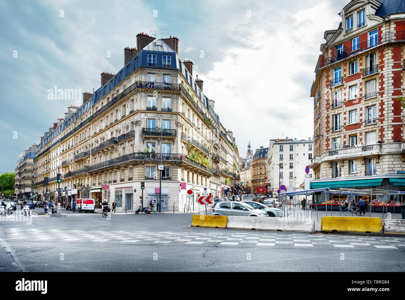 Beautiful street of European city Stock Photo - Alamy
