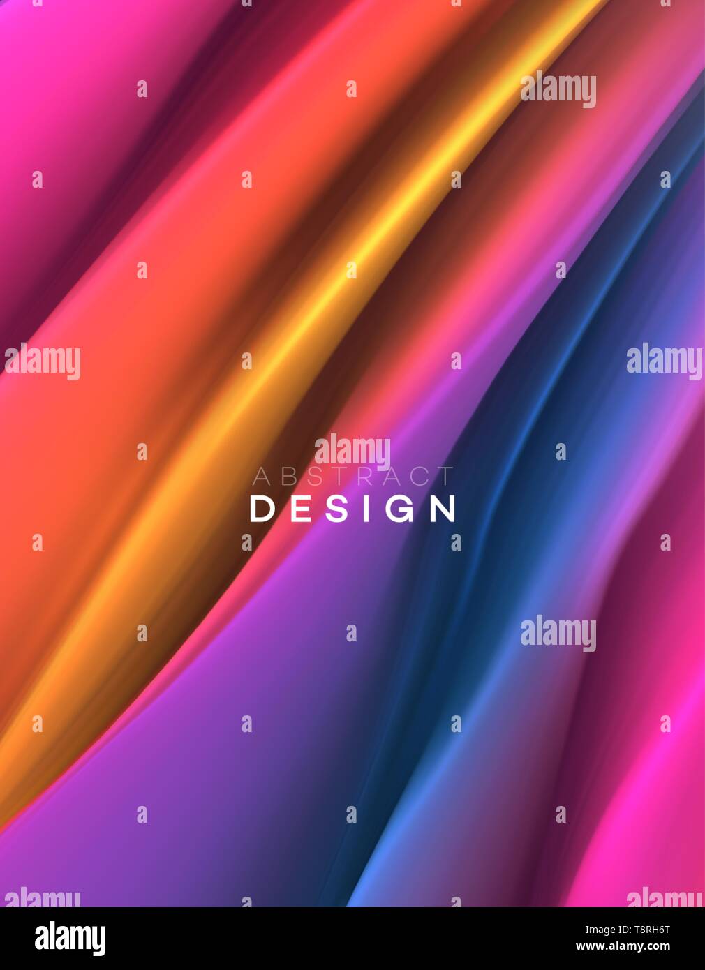 Color Flow Abstract shape poster design. Vector illustration Stock ...