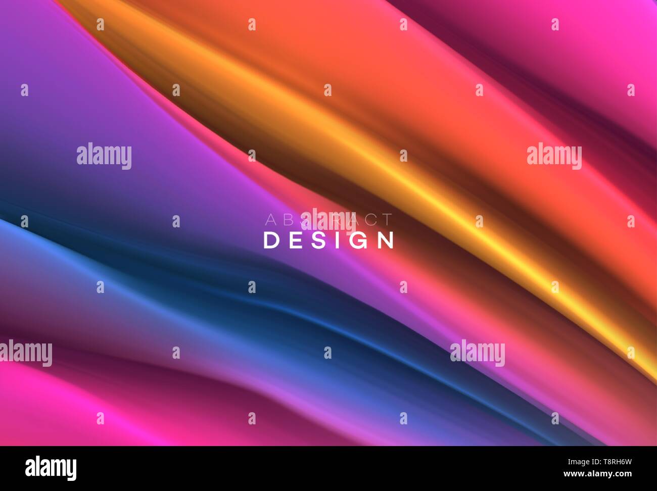 Color Flow Abstract shape poster design. Vector illustration Stock ...