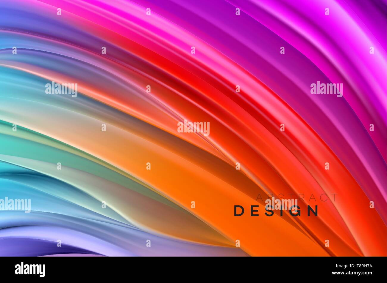 Color Flow Abstract shape poster design. Vector illustration Stock ...