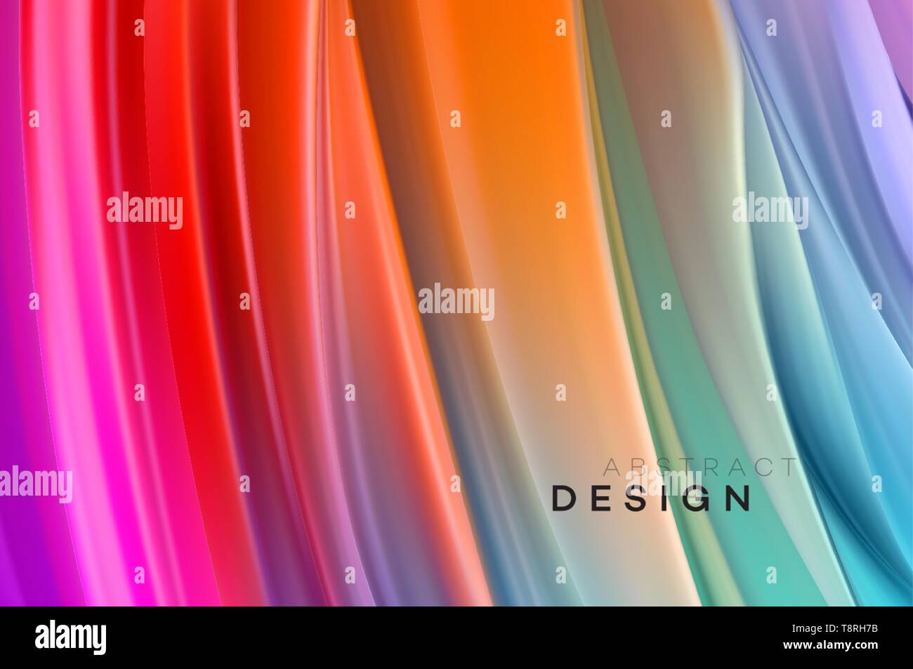 Color Flow Abstract shape poster design. Vector illustration Stock ...