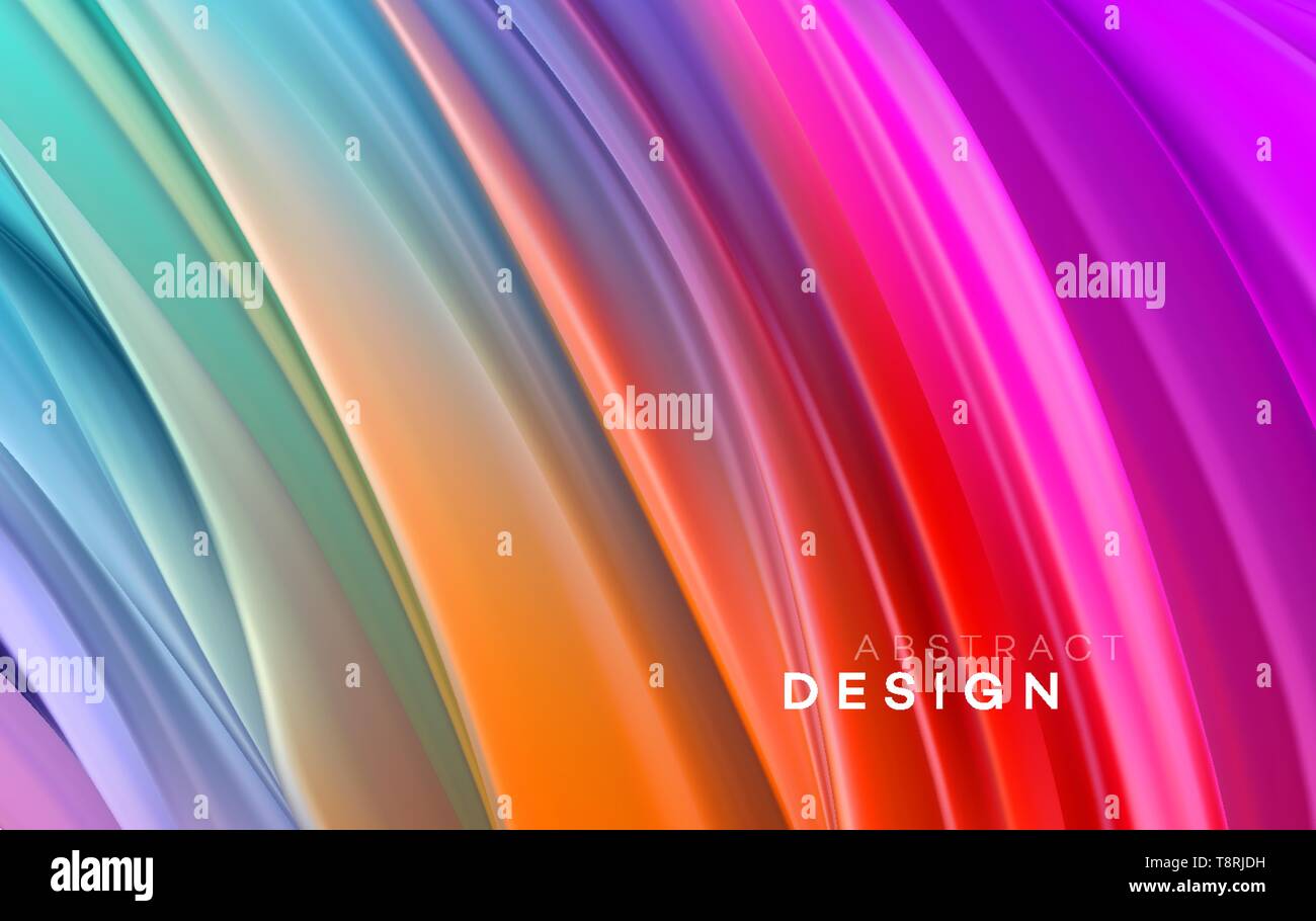 Color Flow Abstract shape poster design. Vector illustration Stock ...