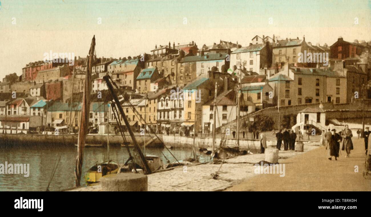 'The Quayside, Brixham', 1940s. Creator: Unknown Stock Photo - Alamy