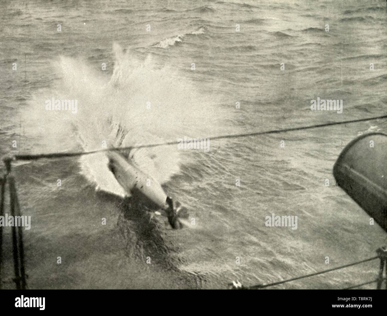 'Torpedo Entering the Water', (1919). Creator: Unknown Stock Photo - Alamy