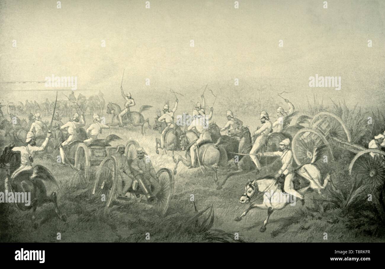 'Indian Horse Artillery Galloping Into Action', 1850s, (1901). Creator ...