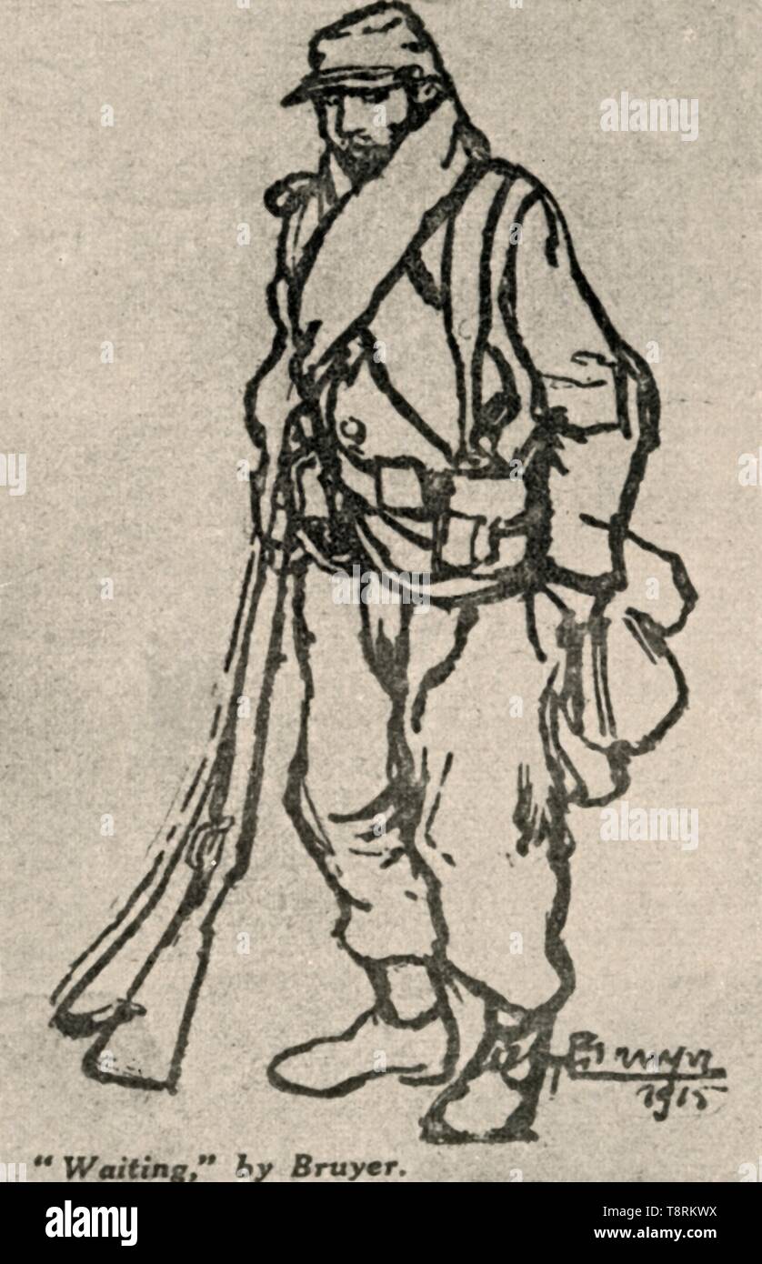 'Waiting', 1915, (1924). Creator: Bruyer Stock Photo - Alamy