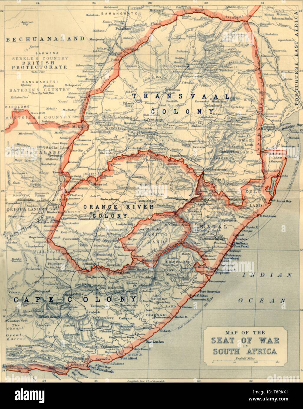 'Map of the Seat of War in South Africa', 1901. Creator: John ...