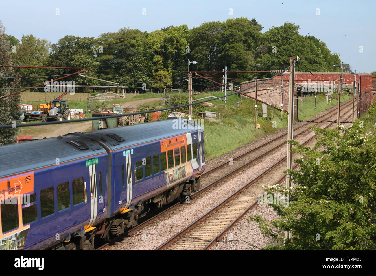 Class 158 two-car express sprinter diesel multiple unit passenger train ...