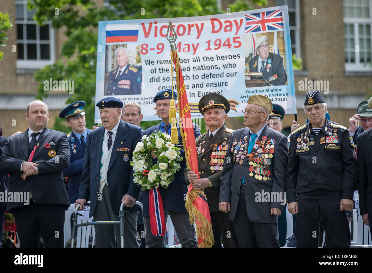 Victory Day Remembrance Service at the Soviet War Memorial, Imperial ...
