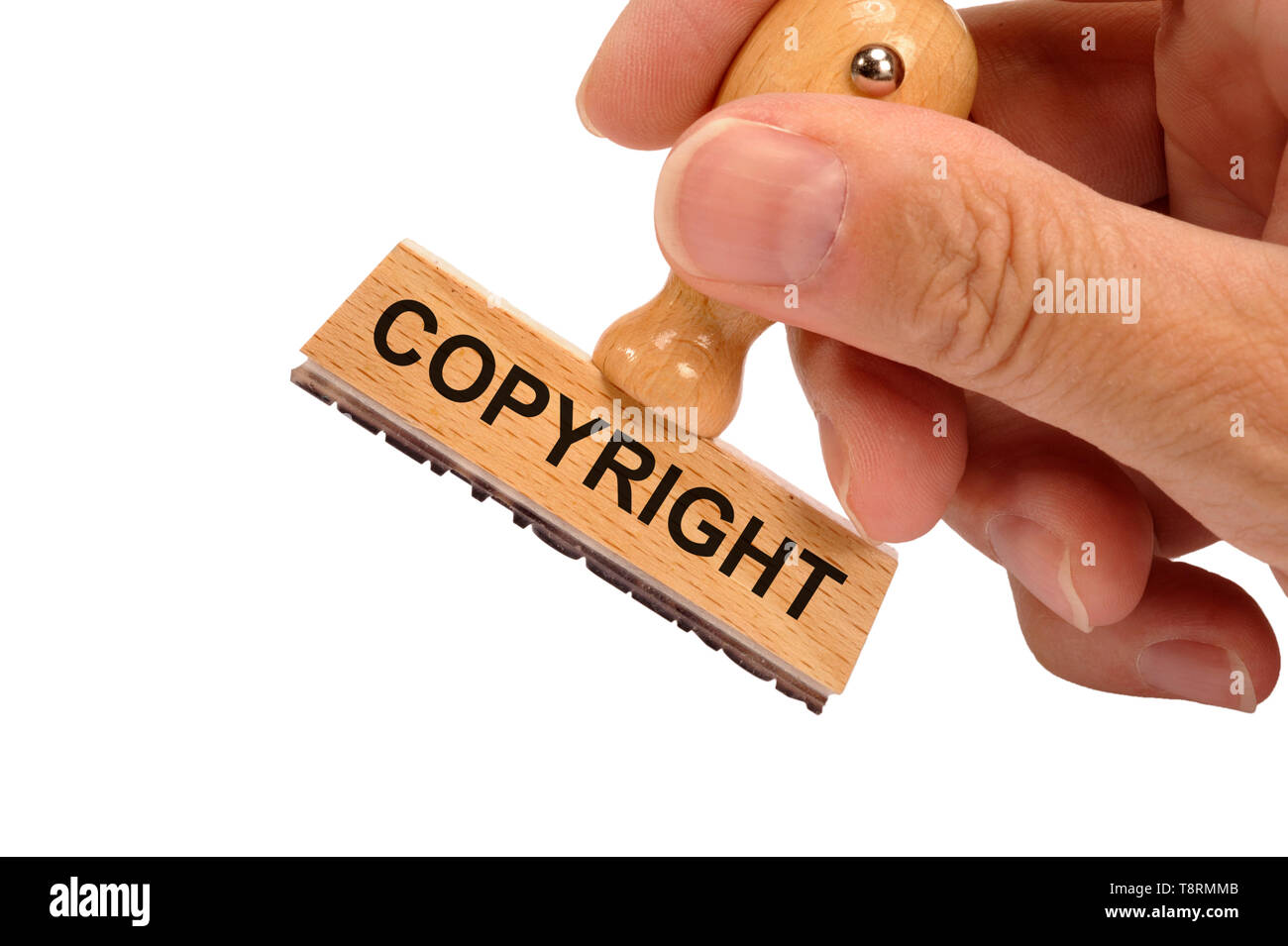 copyright printed on rubber stamp Stock Photo - Alamy