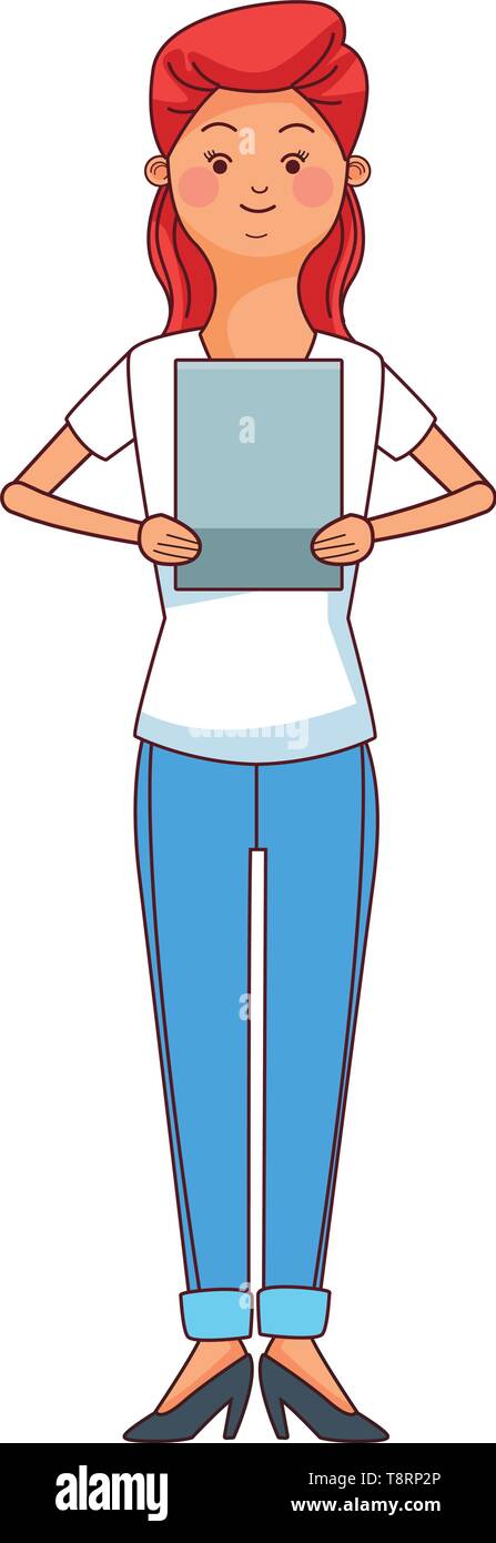 beautiful young woman cartoon Stock Vector Image & Art - Alamy